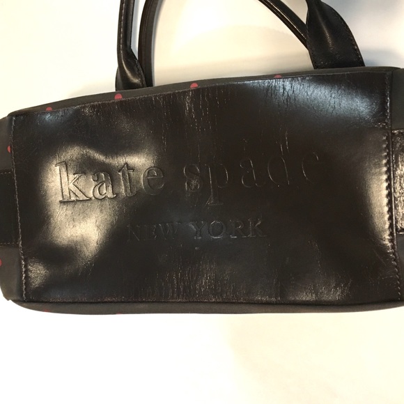 kate spade | Bags | Kate Spade Leather Gold Fabric Logo Tote Handbag ...